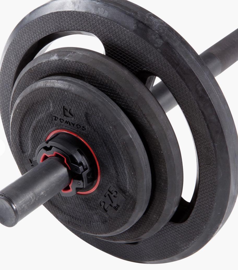 Domyos 20kg Barbell Weight Training Set, Sports Equipment, Exercise ...