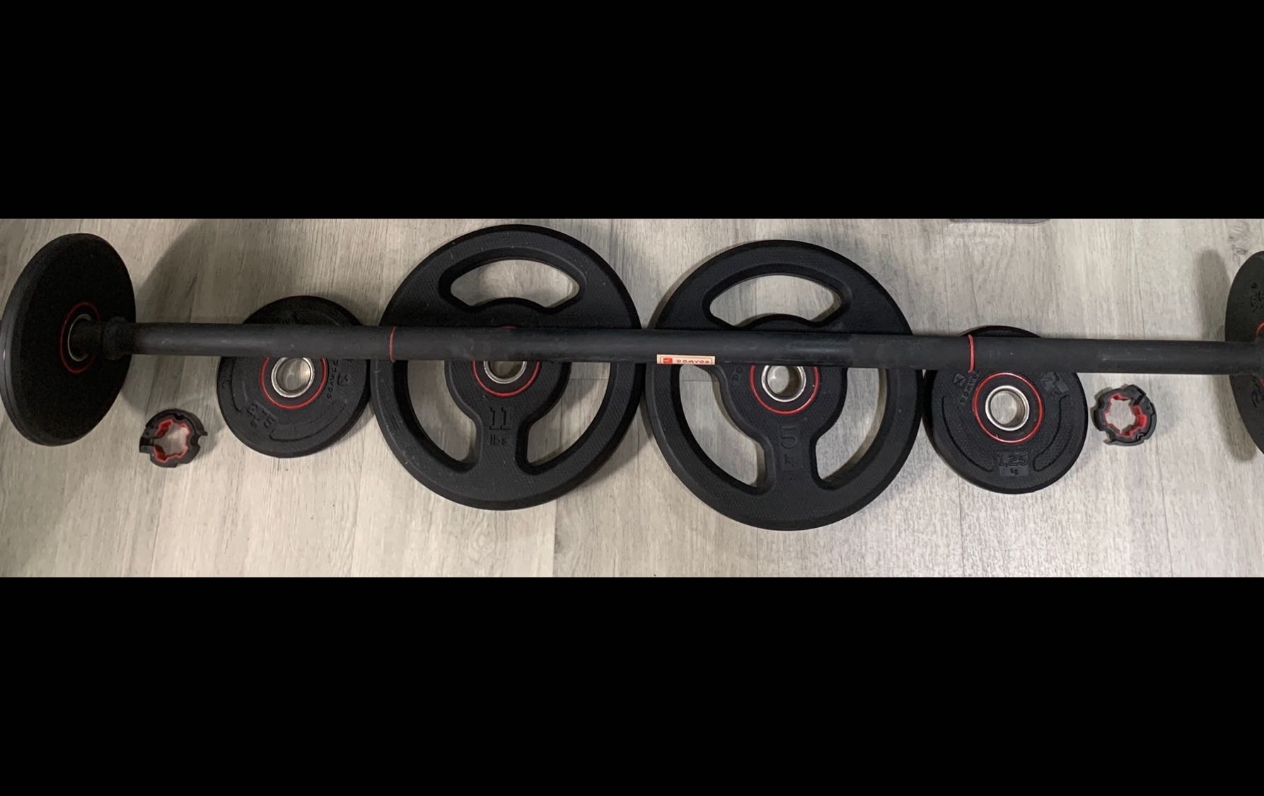 Domyos 20kg Barbell Weight Training Set, Sports Equipment, Exercise ...