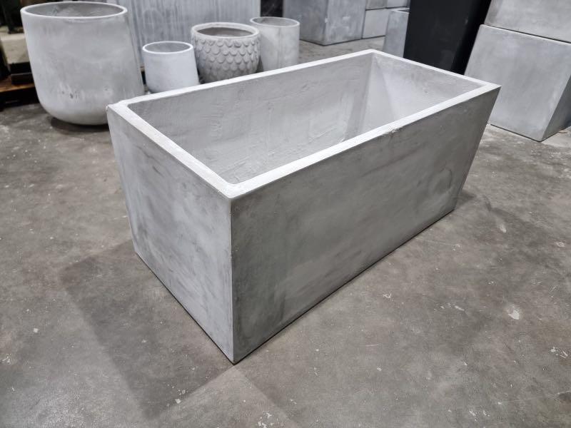 XL long planter Pot cement industrial theme, Furniture & Home Living ...