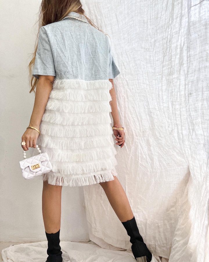 Frilly fringe dress, Women's Fashion, Dresses & Sets, Dresses on Carousell