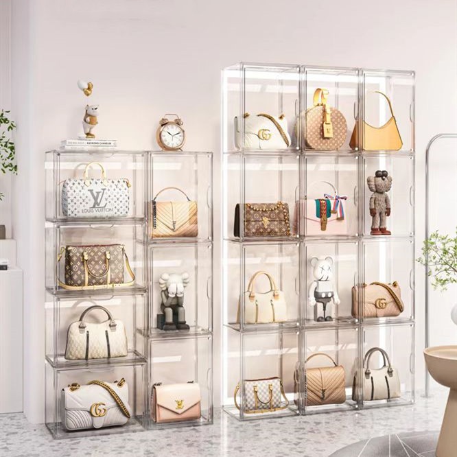 Full Acrylic Big Capacity Bag Display Box, Furniture & Home Living ...