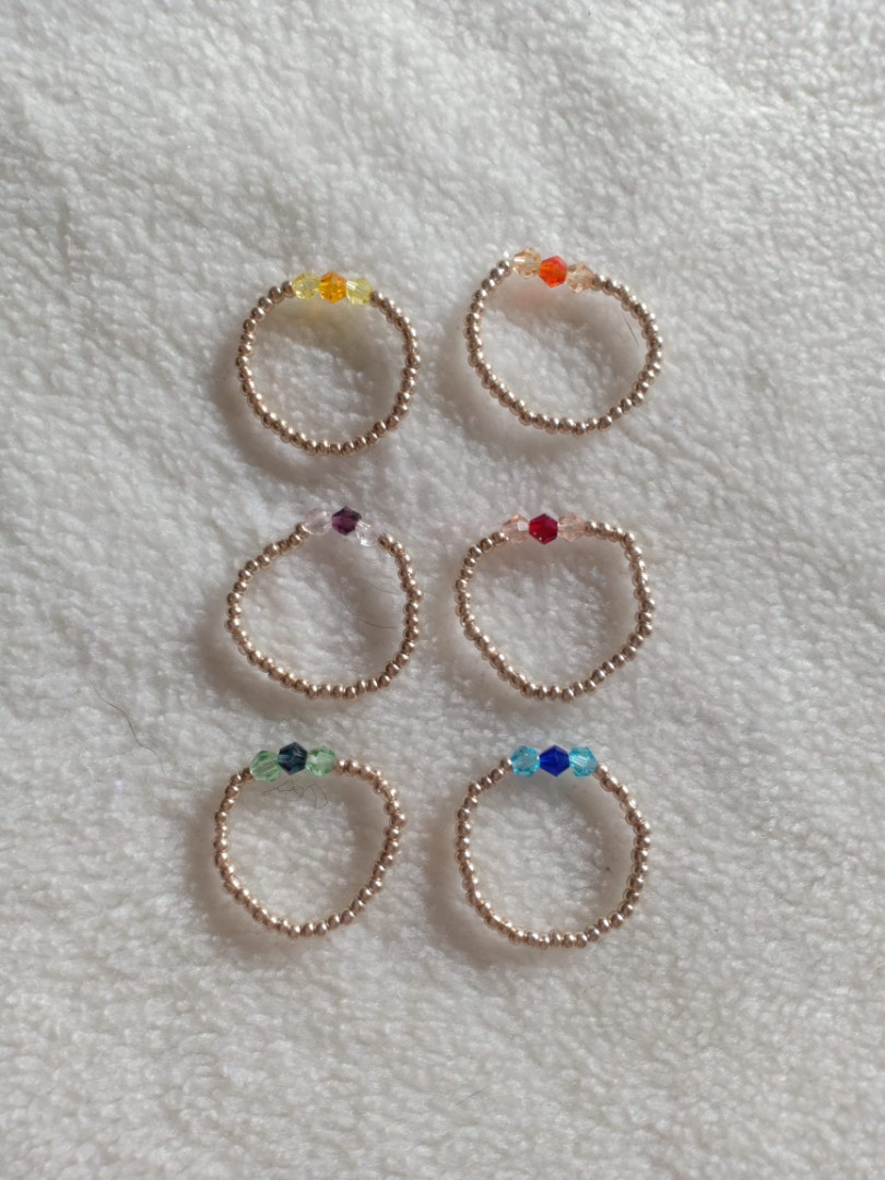 Handmade Elastic Beaded Ring/LGBT ring /Own design/Pakibasa po mung ...