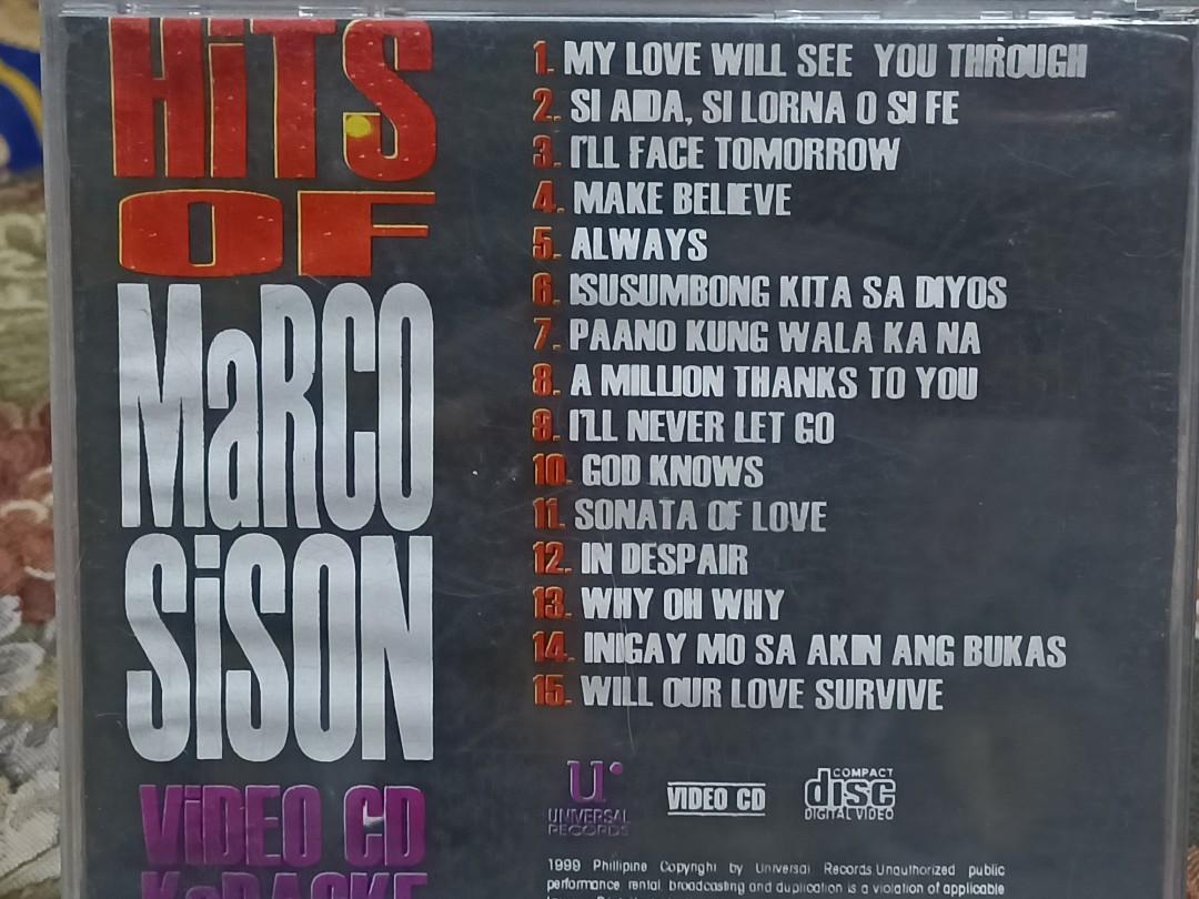 Hits of Marco Sison Video CD Karaoke, Hobbies & Toys, Music & Media ...