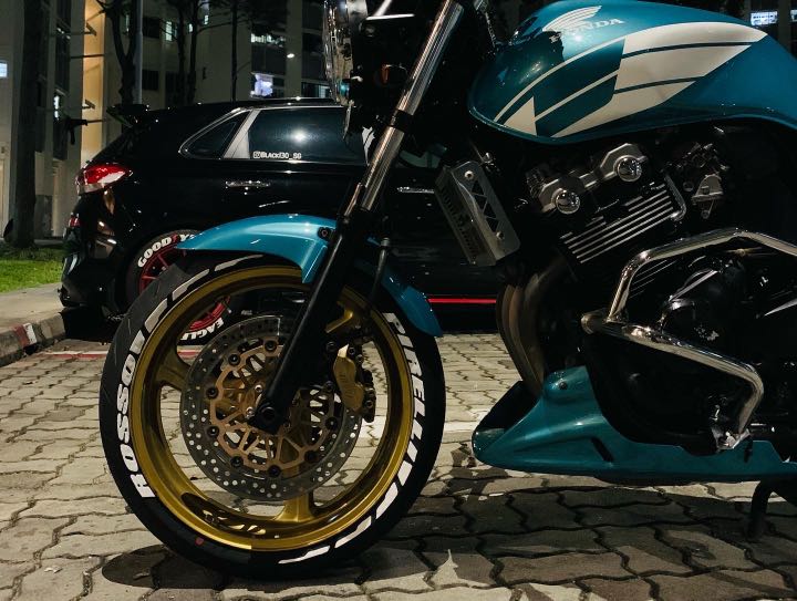 Honda cb400 cb 400 Tyre bomb / tyre lettering / tyre tag / tire ...