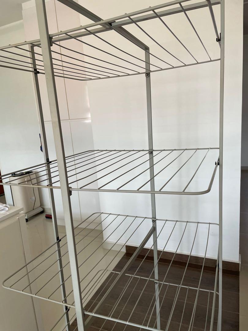 IKEA 3 tier laundry clothes rack, Furniture & Home Living, Home ...