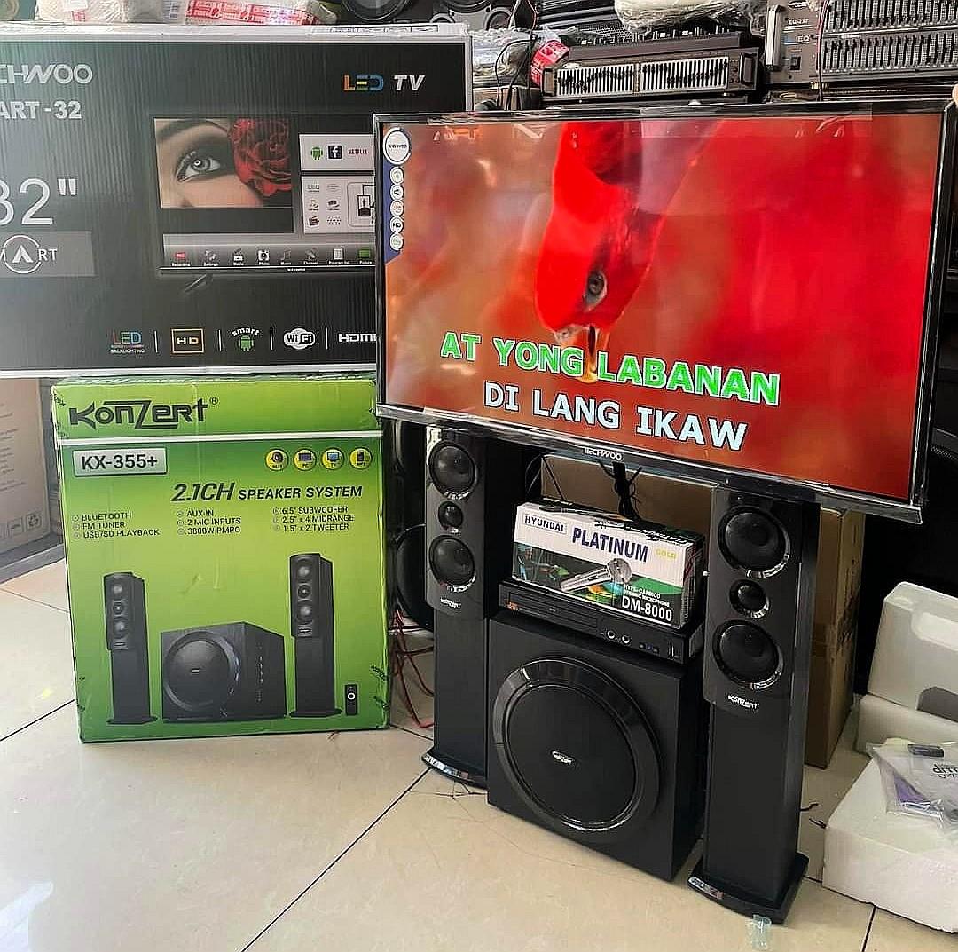 Karaoke Set: TECHWOO LED TV 32inches with Konzert speaker sound system ...