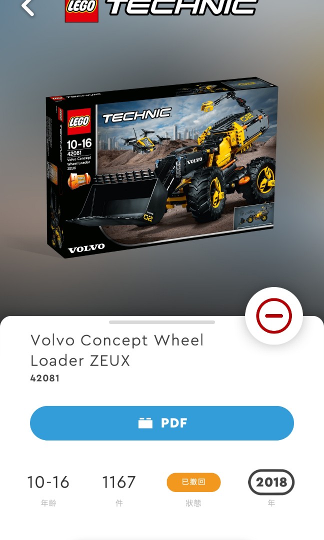 Lego 42081 Volvo Concept Wheel Loader, 興趣及遊戲, 玩具 & 遊戲類 - Carousell