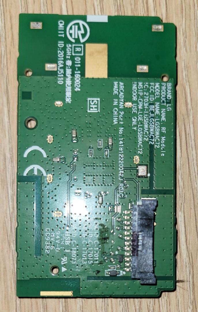 LG Rf/ WiFi module, 家庭電器, 電視 & 其他娛樂, 電視組件及配件 - Carousell