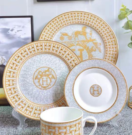 Luxury Hermes home showflat furniture staging inspirations dining set ...