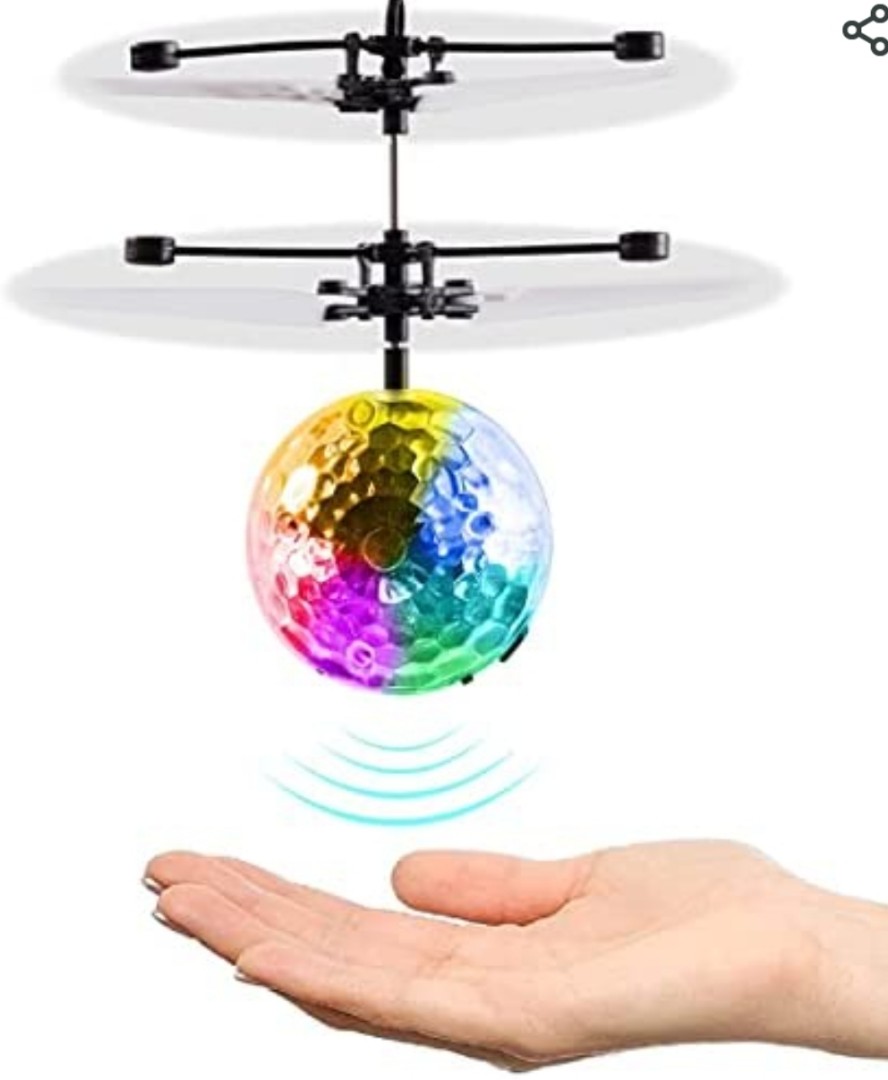 Magic Flying Ball Toy - Infrared Induction RC Drone, Disco Light LEDs ...