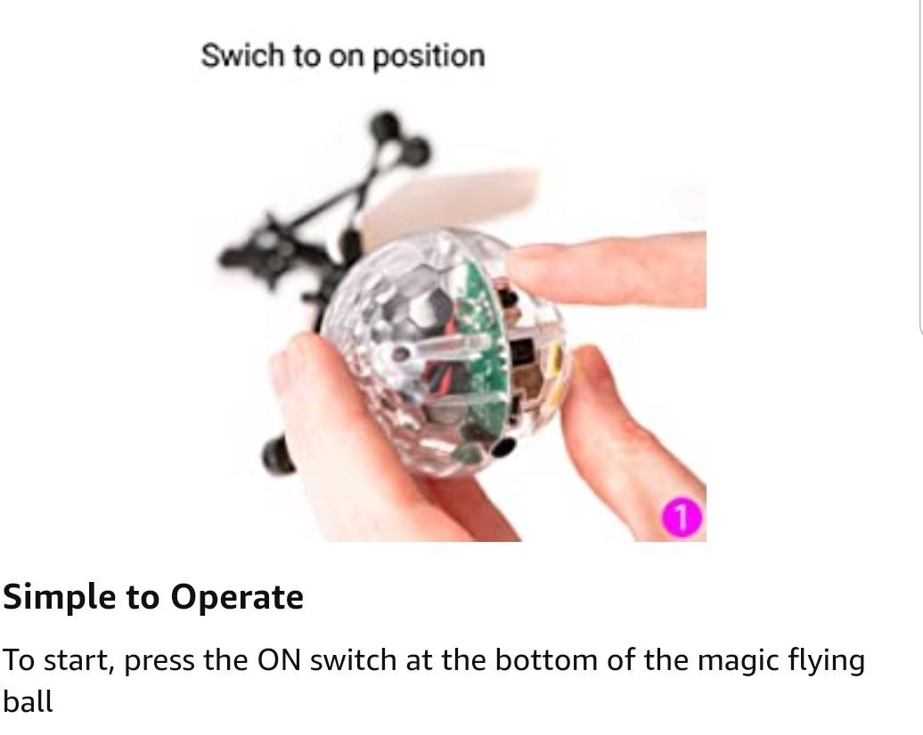 Magic Flying Ball Toy - Infrared Induction RC Drone, Disco Light LEDs ...
