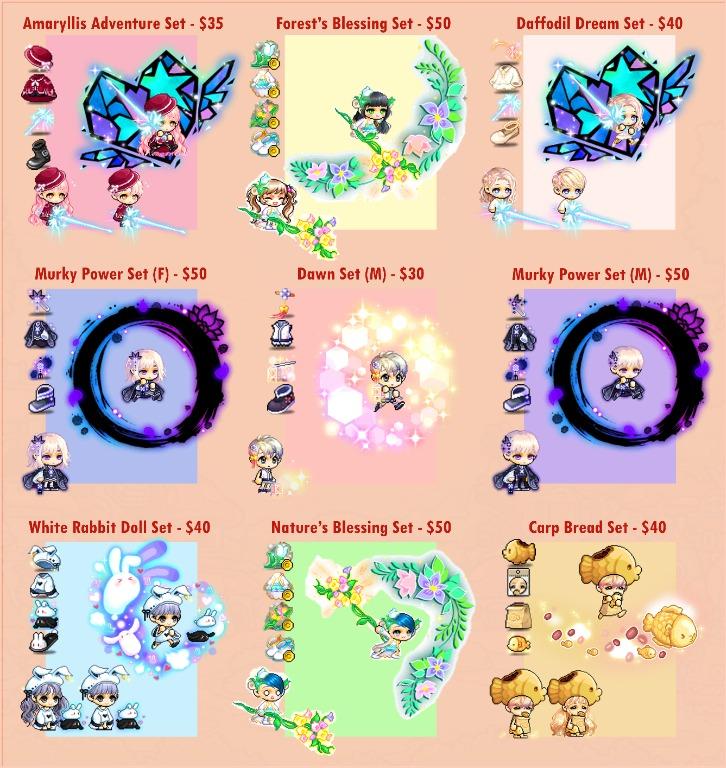 MapleSEA Aquila Cash Item 4 Piece Set, Video Gaming, Gaming Accessories ...