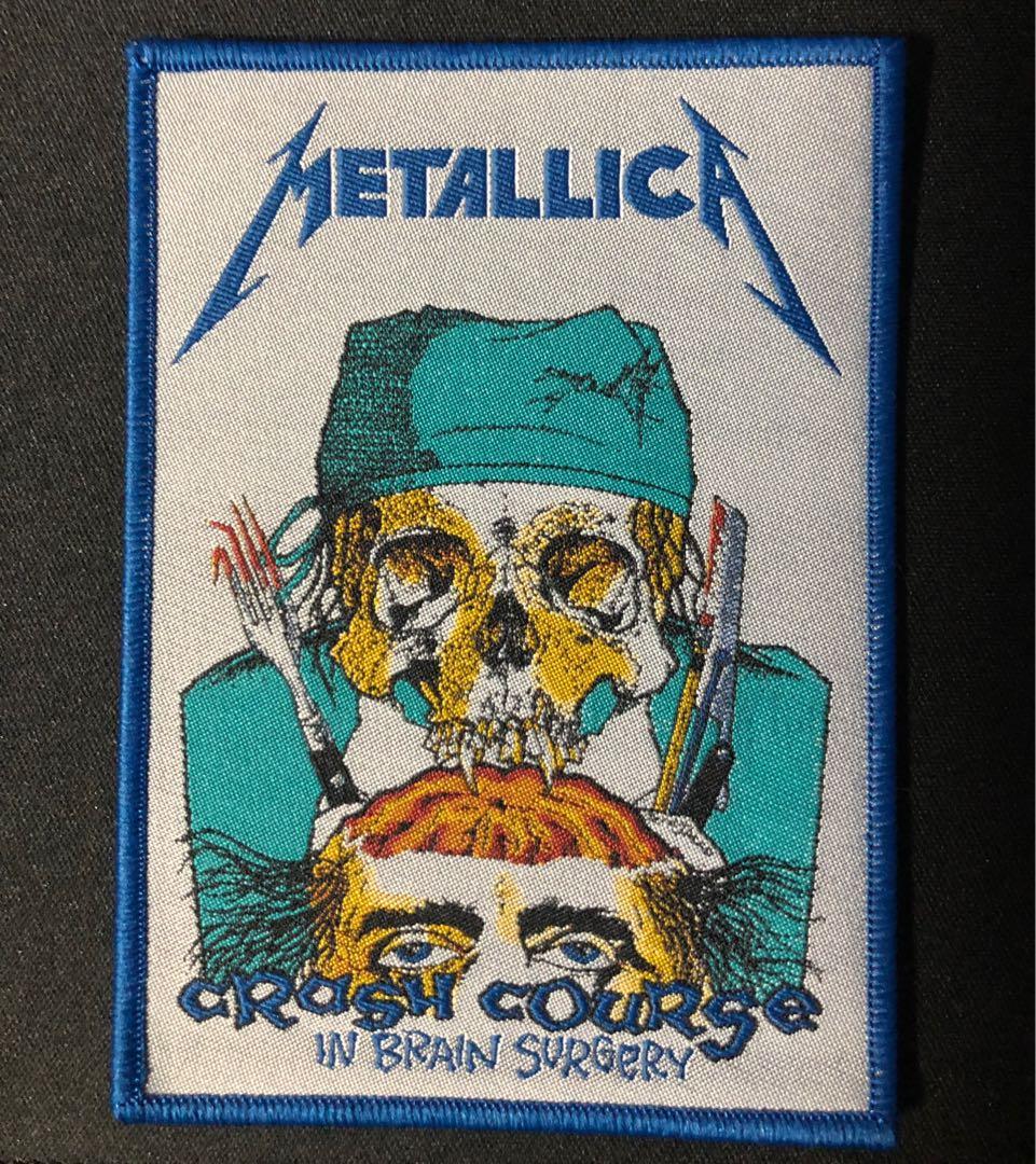 METALLICA - CRASH COURSE IN BRAIN SURGERY WOVEN PATCH (BLUE BORDER ...