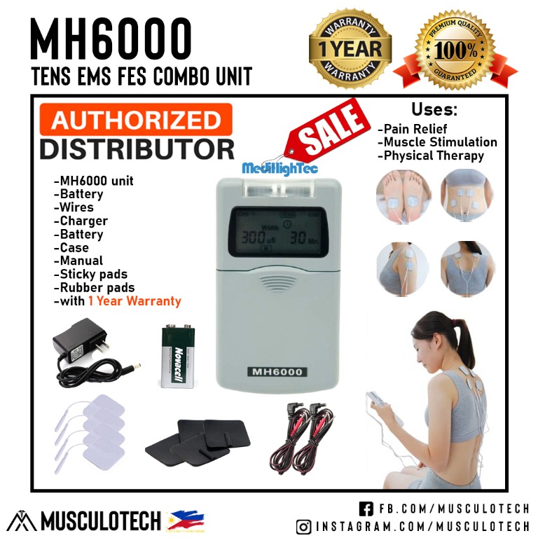 MH6000 TENS EMS FES for stroke Physical Therapy, Health & Nutrition ...