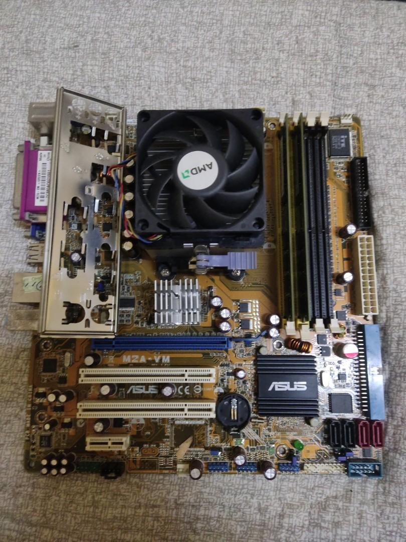 Motherboard asus M2A-VM, Computers & Tech, Parts & Accessories on Carousell