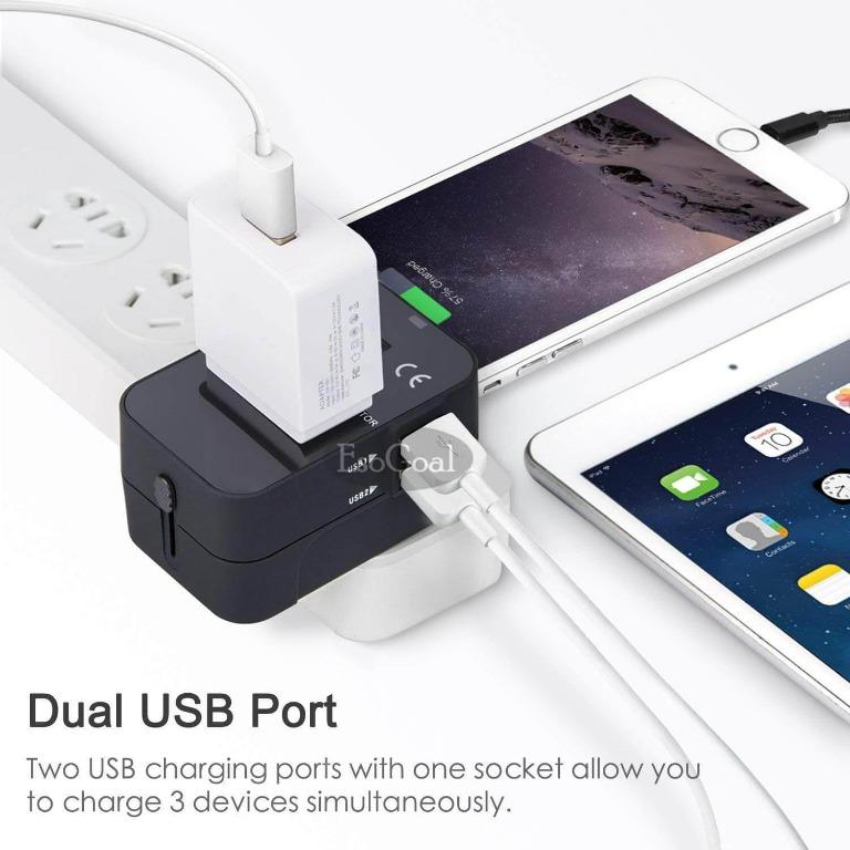 Multi-Outlets Travel Adapter, All in One International Universal Wall ...
