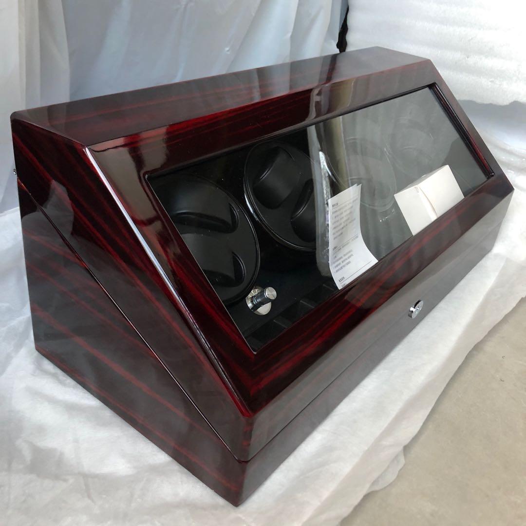 New Luxury Brown Wood Automatic Quad Four Motor Lockable Display ...