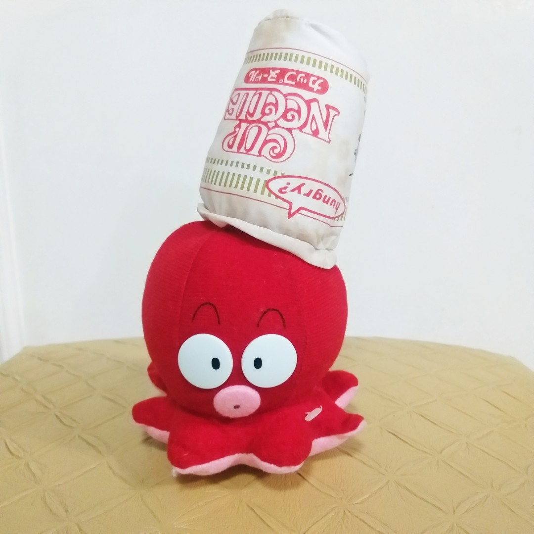 Octopus Cupp Noodles Food Stuffed Plush Toy, Hobbies & Toys, Toys ...