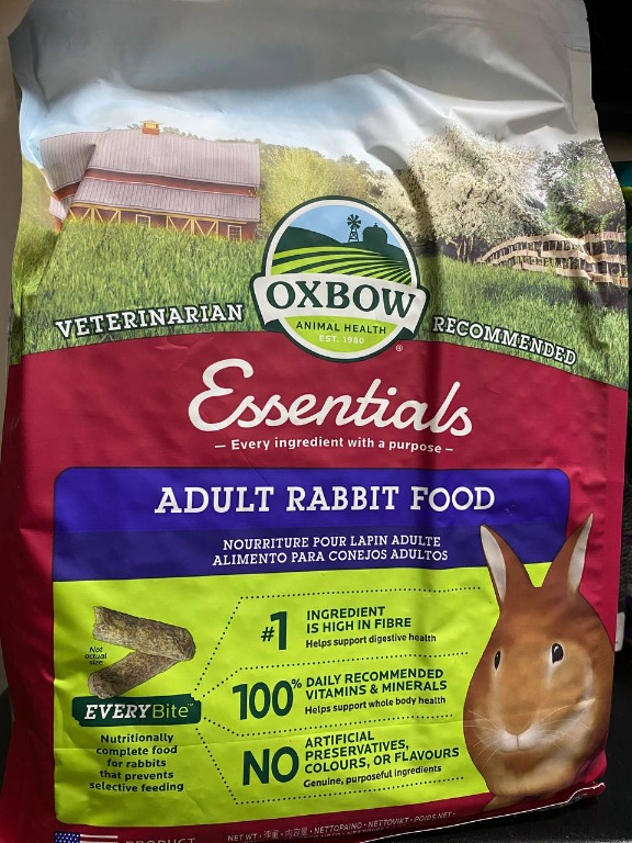 Oxbow essentials adult rabbit food 10lb, Pet Supplies, Pet Food on ...