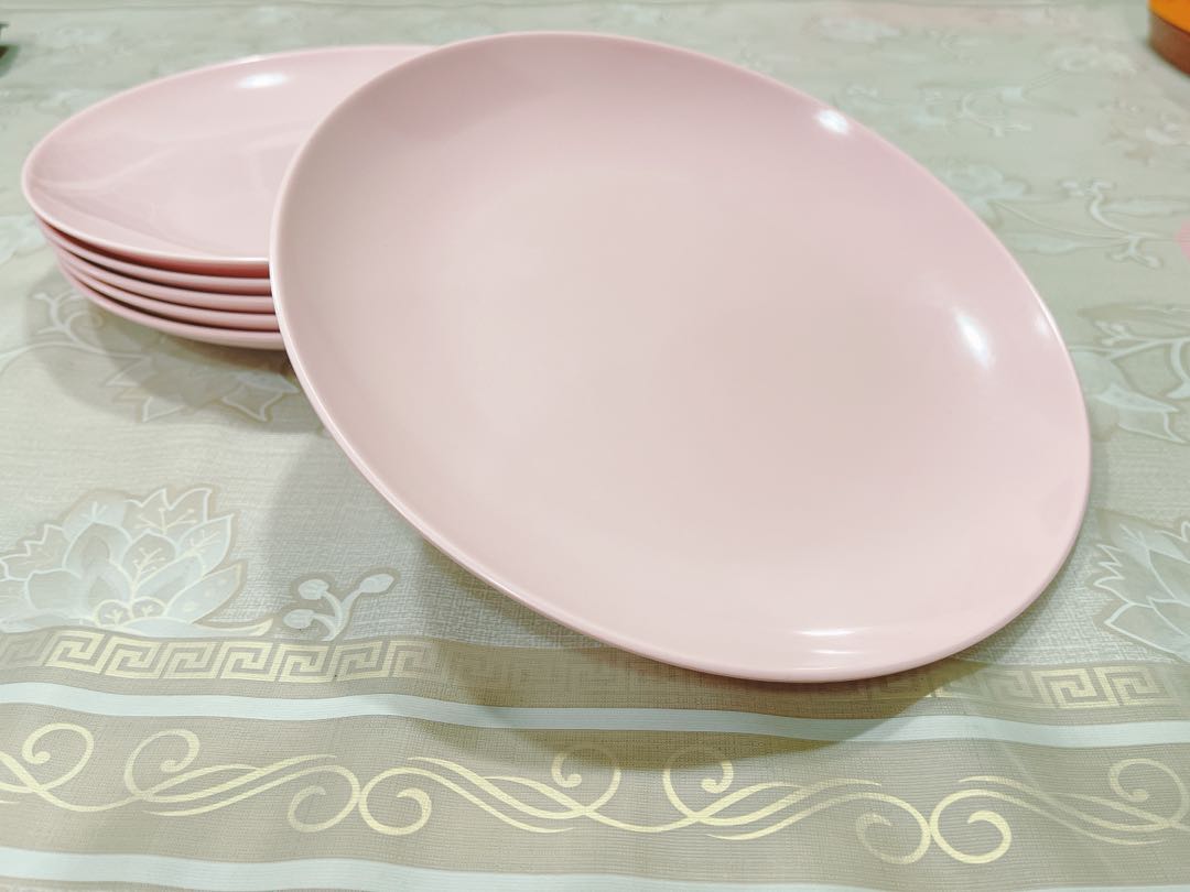 Pink Melamine plates, Furniture & Home Living, Kitchenware & Tableware ...