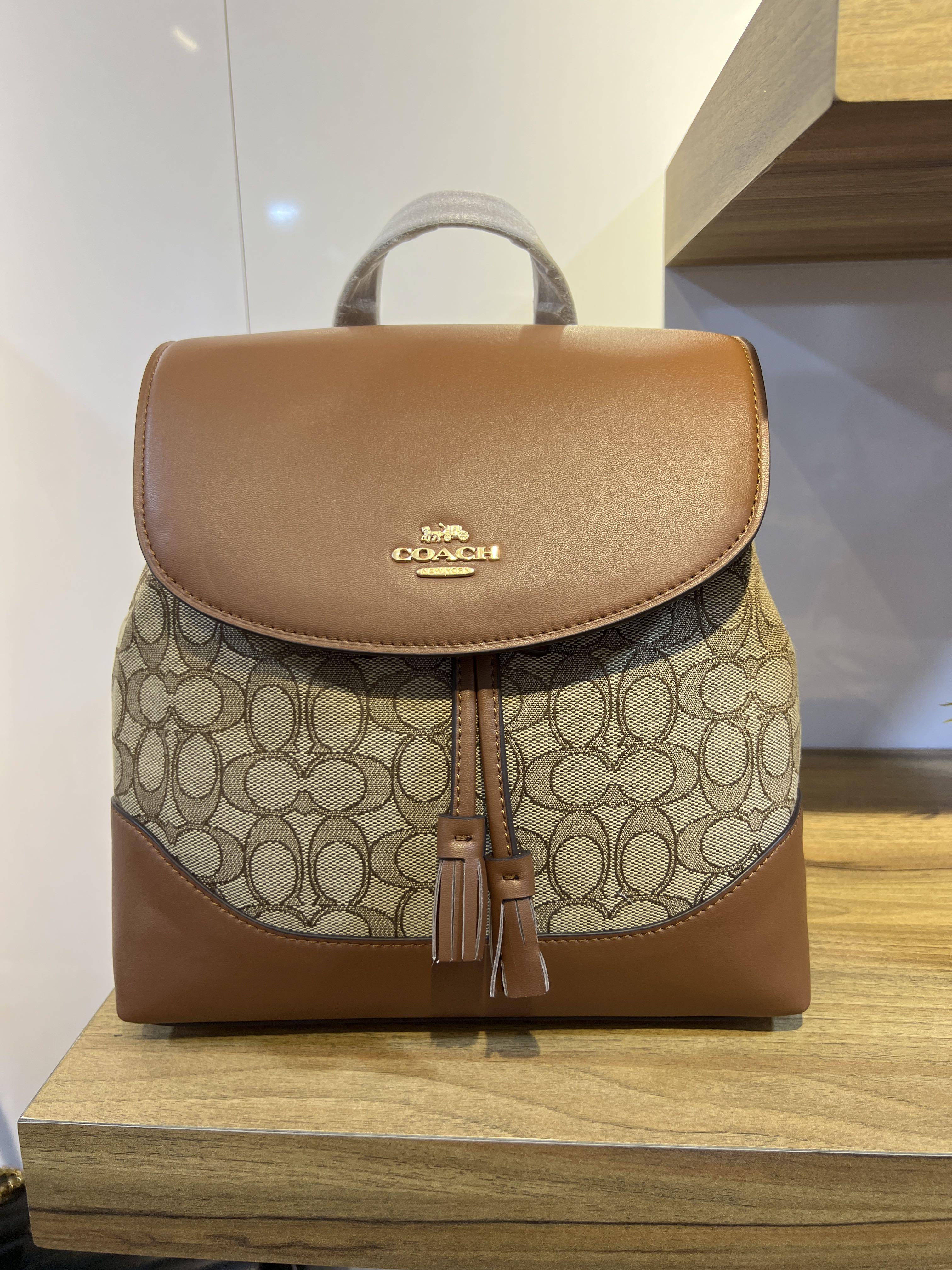 Coach Elle Backpack in Signature Jacquard, Women's Fashion, Bags ...