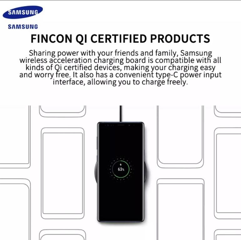 Samsung Wireless Charger EP-P1100 10W Qi Smart Fast Charging Adapter ...