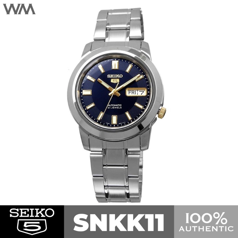 Seiko 5 Automatic Blue Dial Stainless Steel Watch SNKK11, Luxury ...