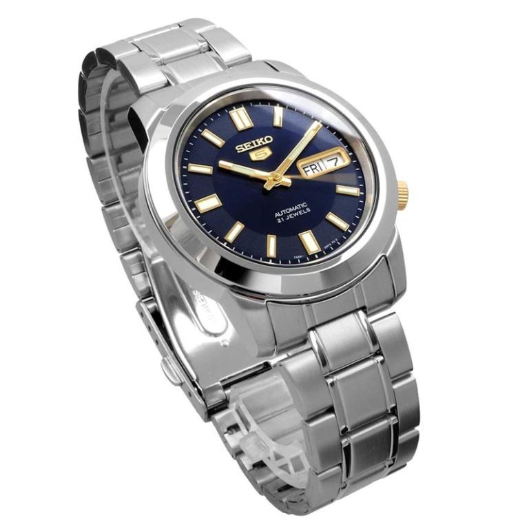 Seiko 5 Automatic Blue Dial Stainless Steel Watch SNKK11, Luxury ...