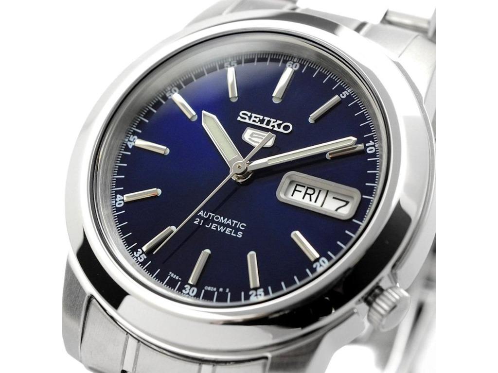 Seiko 5 Blue Dial Stainless Steel Automatic Watch SNKE51, Luxury ...