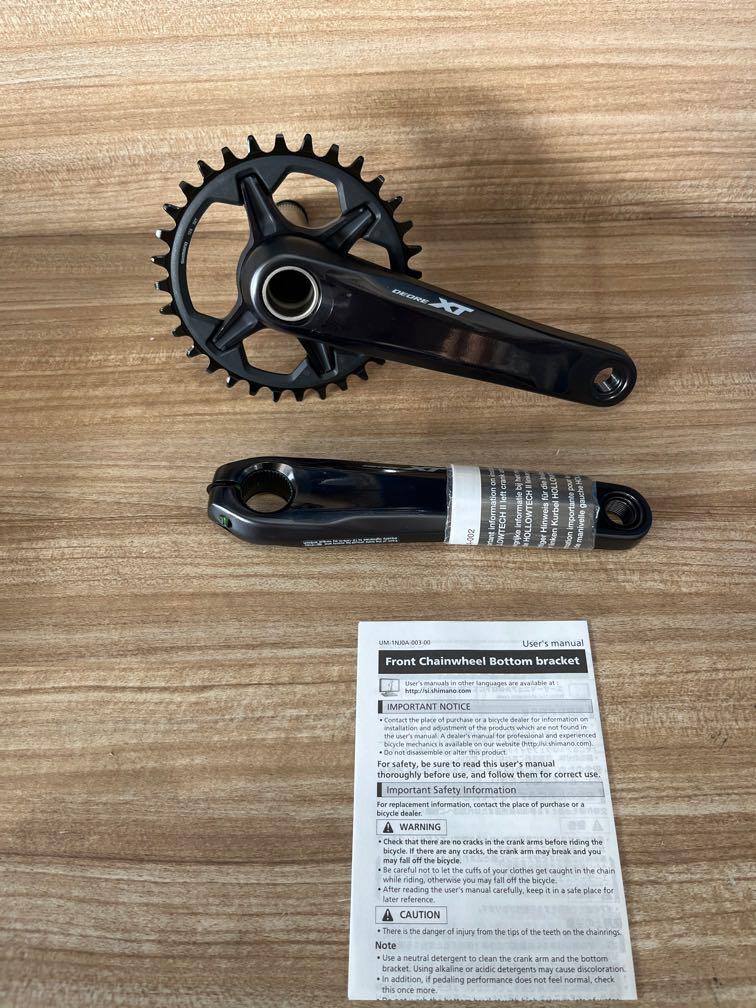 Shimano M8100 XT Crankset Front Chainwheel Crank, Sports Equipment ...