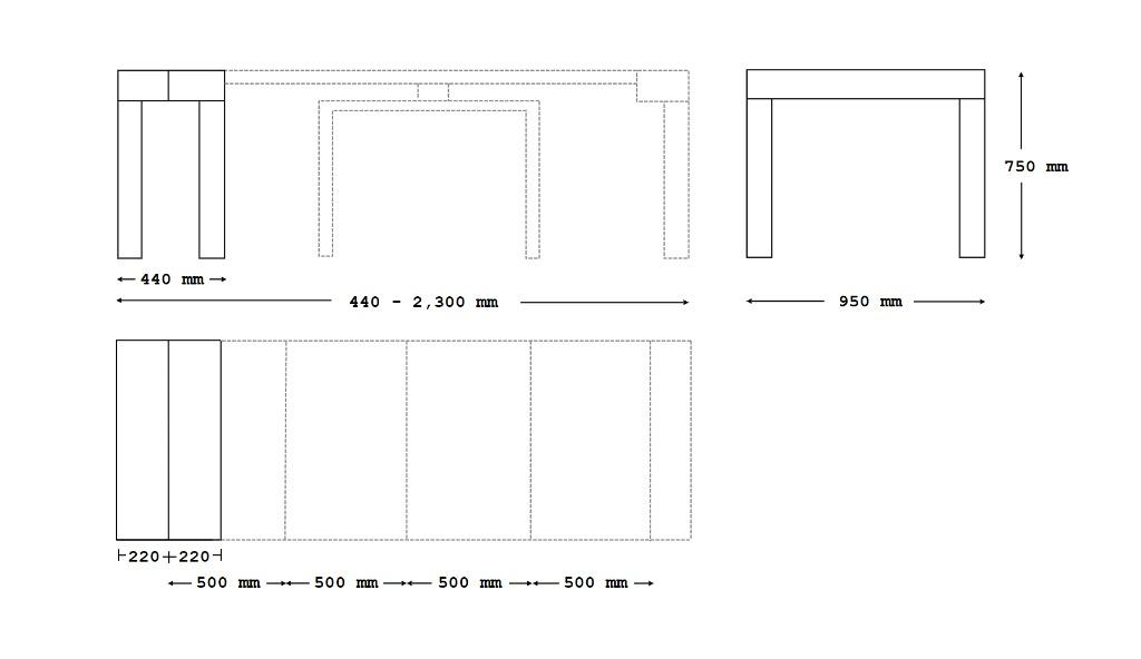 Extendable Console Dining Table / Transform Table / Space Saving ...