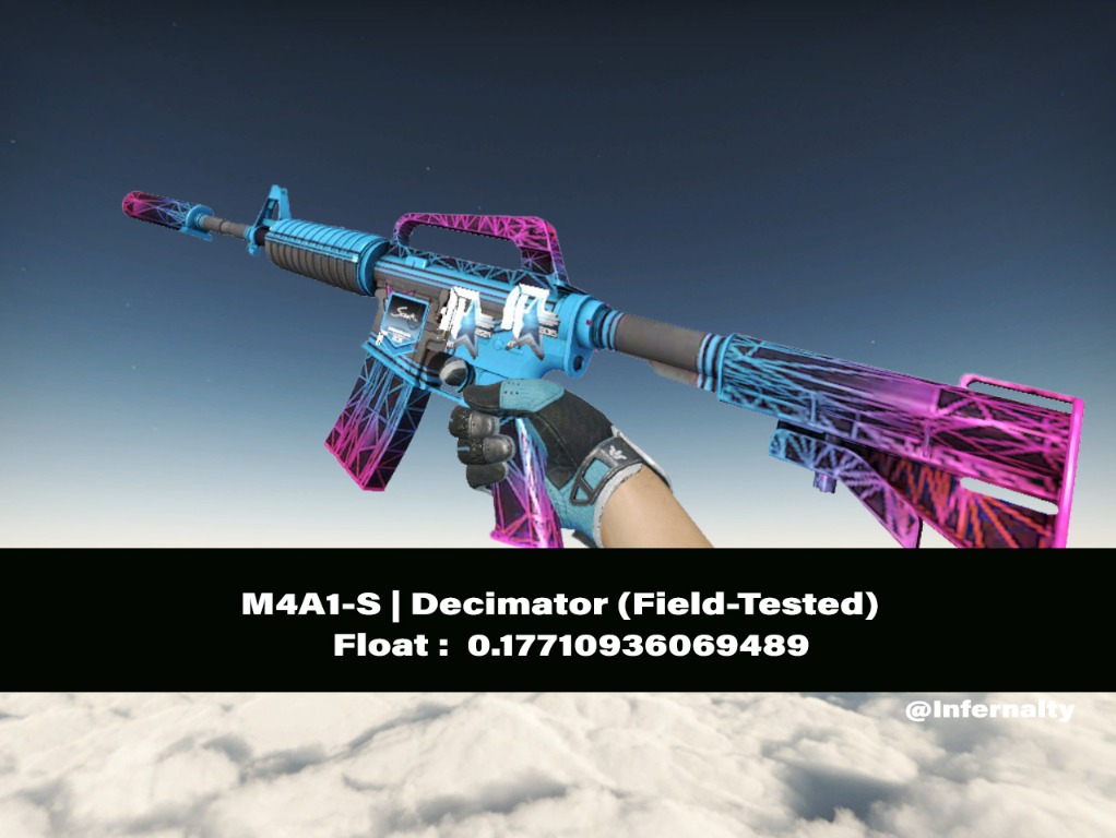 (STICKERS WORTH $50+) M4A1-S Decimator FT CSGO SKINS KNIVES, Video ...