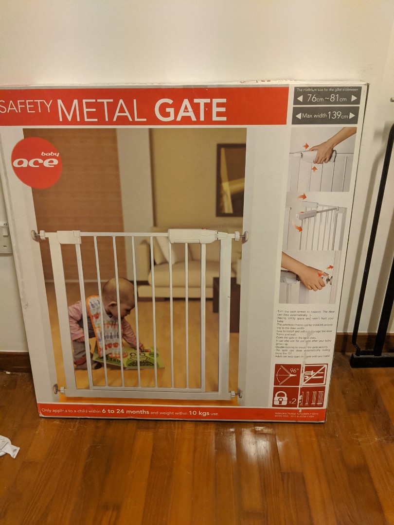 Stylish White Safety Gate, Babies & Kids, Baby Nursery & Kids Furniture ...