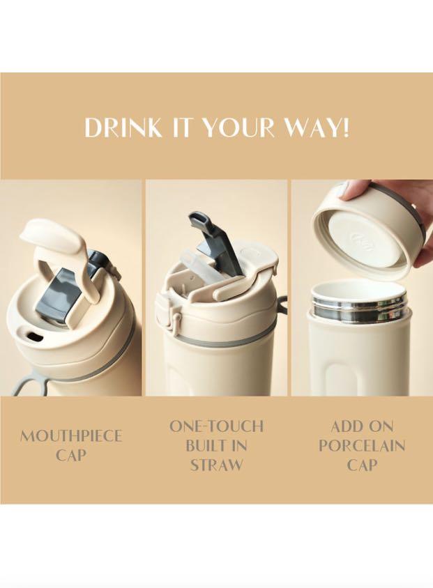 SWANZ LUNA THERMAL PORCELAIN FLASK Full Set (LATEST 2022 Model) BNIB ...