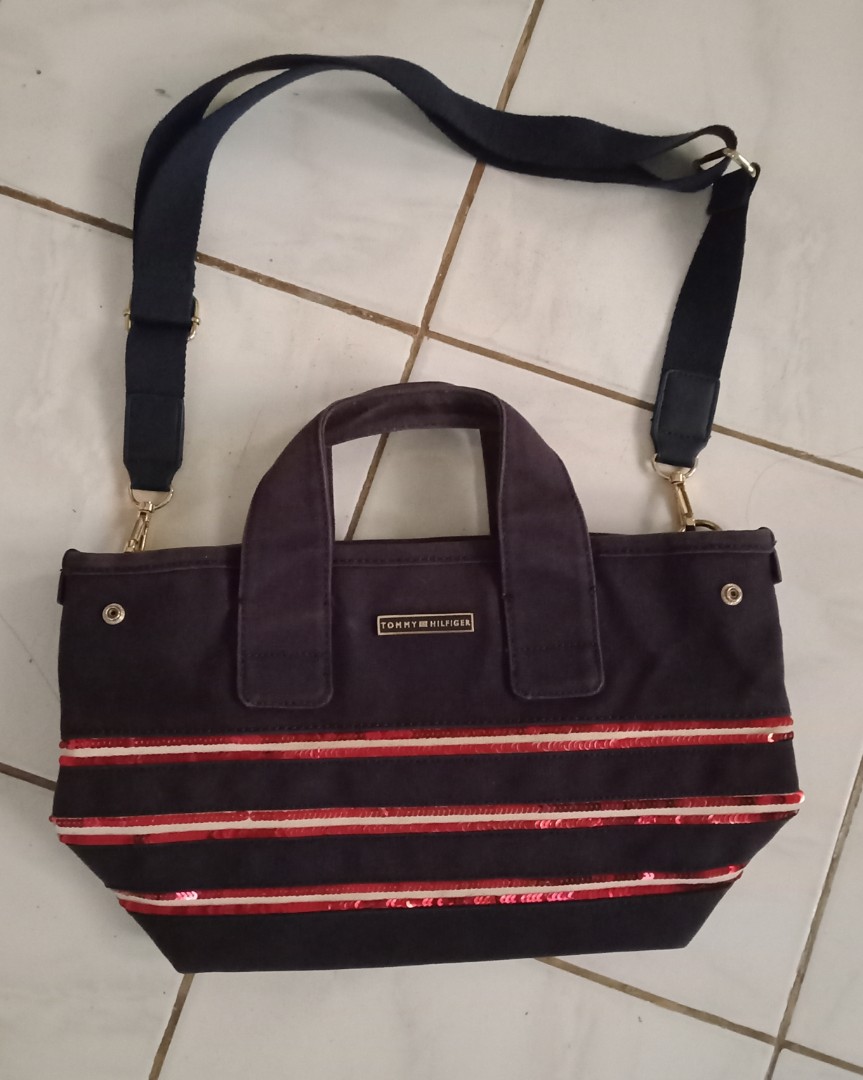 Tommy Hilfiger Sequins Canvas Two way Bag x Kipling bag, Women's ...