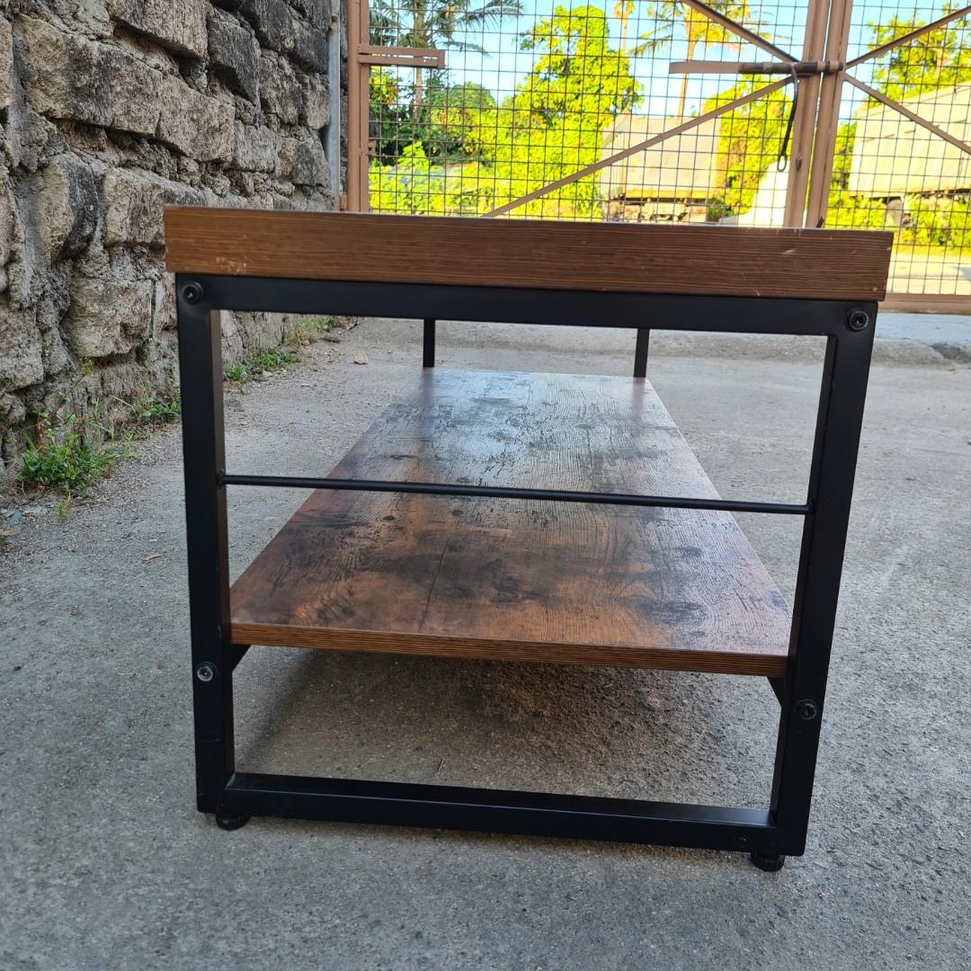 TV RACK DISPLAY WITH NATURAL SOLID WOOD GRAINS (50"-55" TV SIZE ...