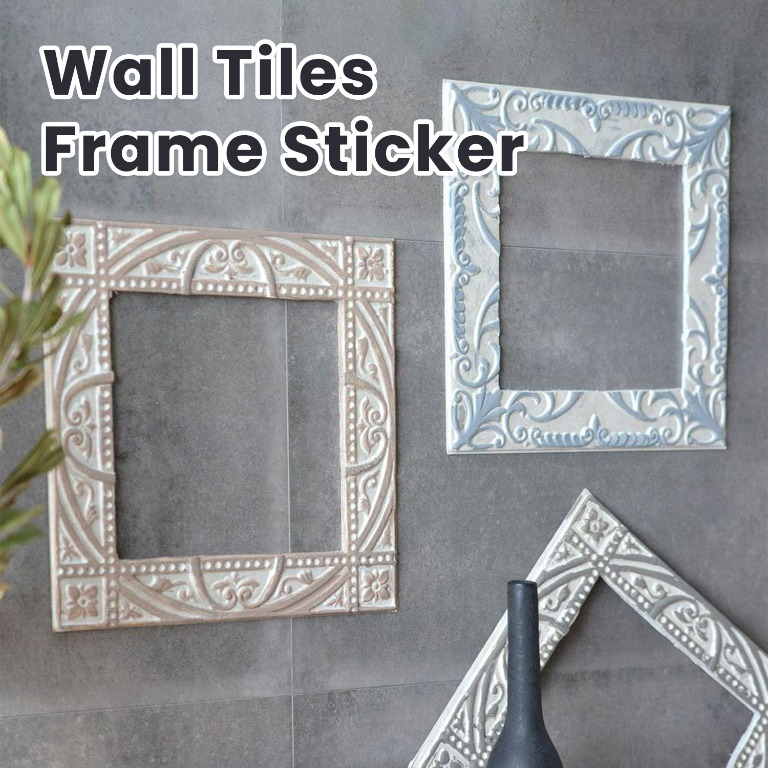 Wall Frame Tiles Sticker / Vintage Frame Mirror / Vintage Wall ...