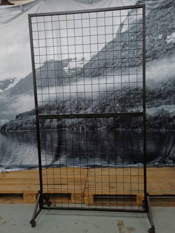 Wire Mesh Display Stand with Wheels, Furniture & Home Living, Furniture ...