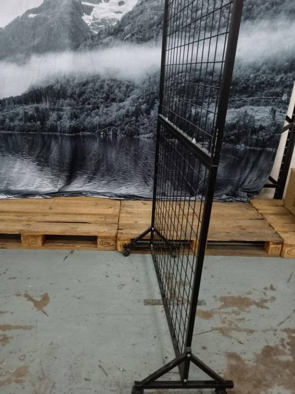 Wire Mesh Display Stand with Wheels, Furniture & Home Living, Furniture ...