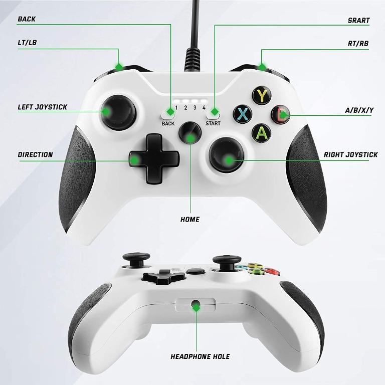 Zexrow Xbox One Wired Controller, Enhanced Game Controller USB Wired PC ...
