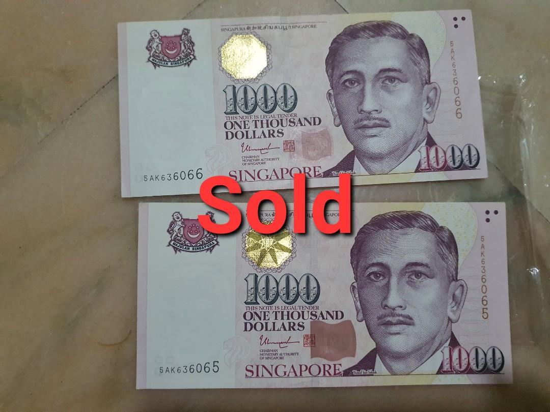 $1000 Singapore note, Hobbies & Toys, Memorabilia & Collectibles ...