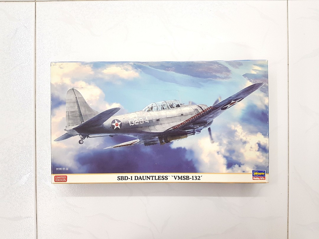 1/48 #09953 Hasegawa USN Dive Bomber SBD-1 Dauntless 'VMSB-132' c/w ...