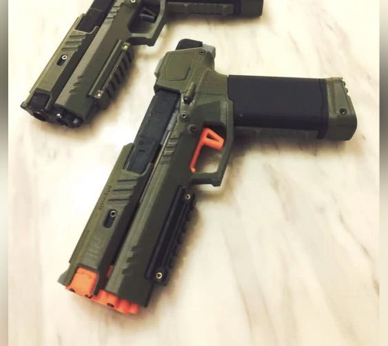 3D Printed Gecko Nerf Blaster, Hobbies & Toys, Toys & Games on Carousell