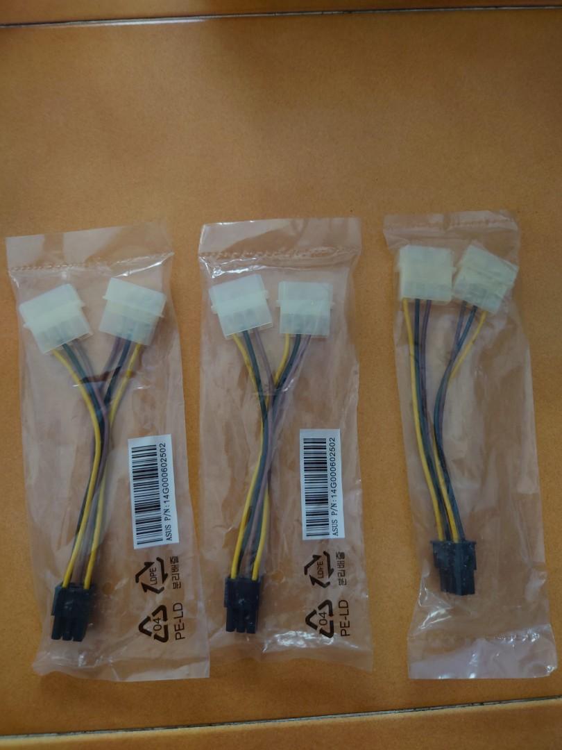 4 pin to 6 pin molex connectors, Computers & Tech, Parts & Accessories ...