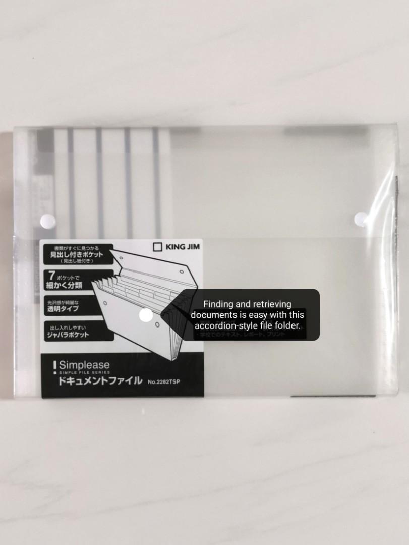 A4 King Jim 7 pockets file, handy organiser, expandable, accordion ...