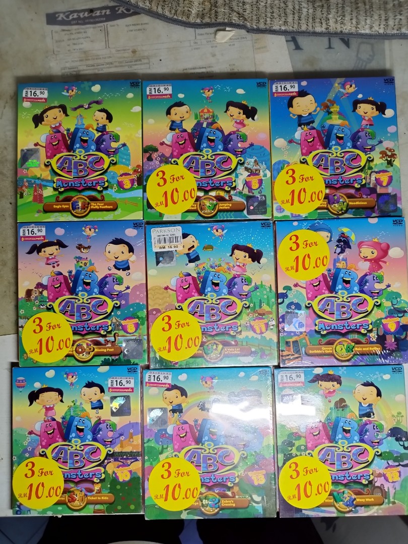 Abc monsters vcd sets, Hobbies & Toys, Collectibles & Memorabilia ...