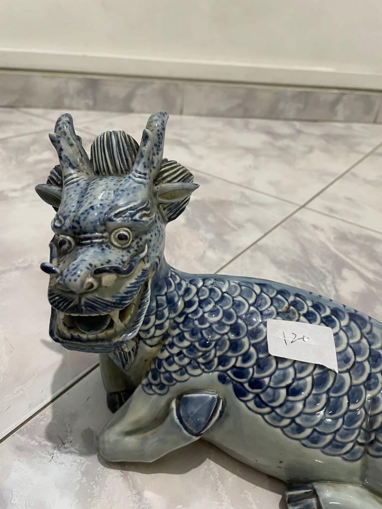 Antique Porcelain Figurine Qilin, Hobbies & Toys, Memorabilia ...