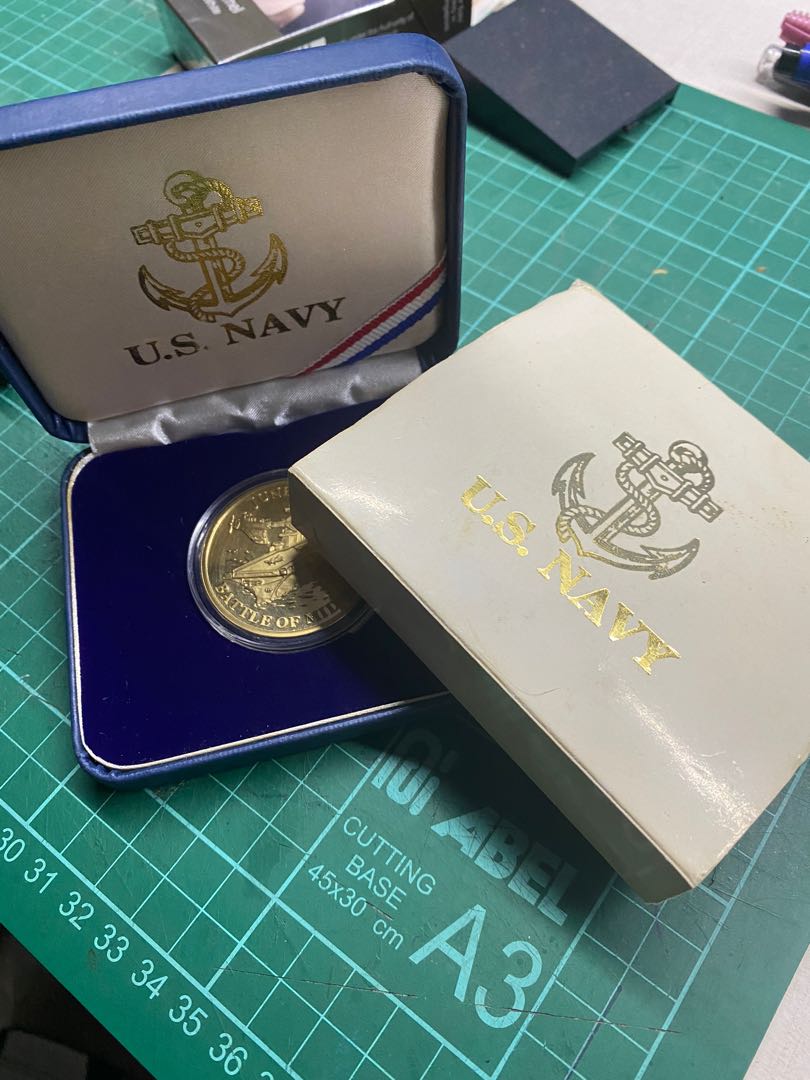 Battle of Midway Merlin gold coin, Hobbies & Toys, Memorabilia ...