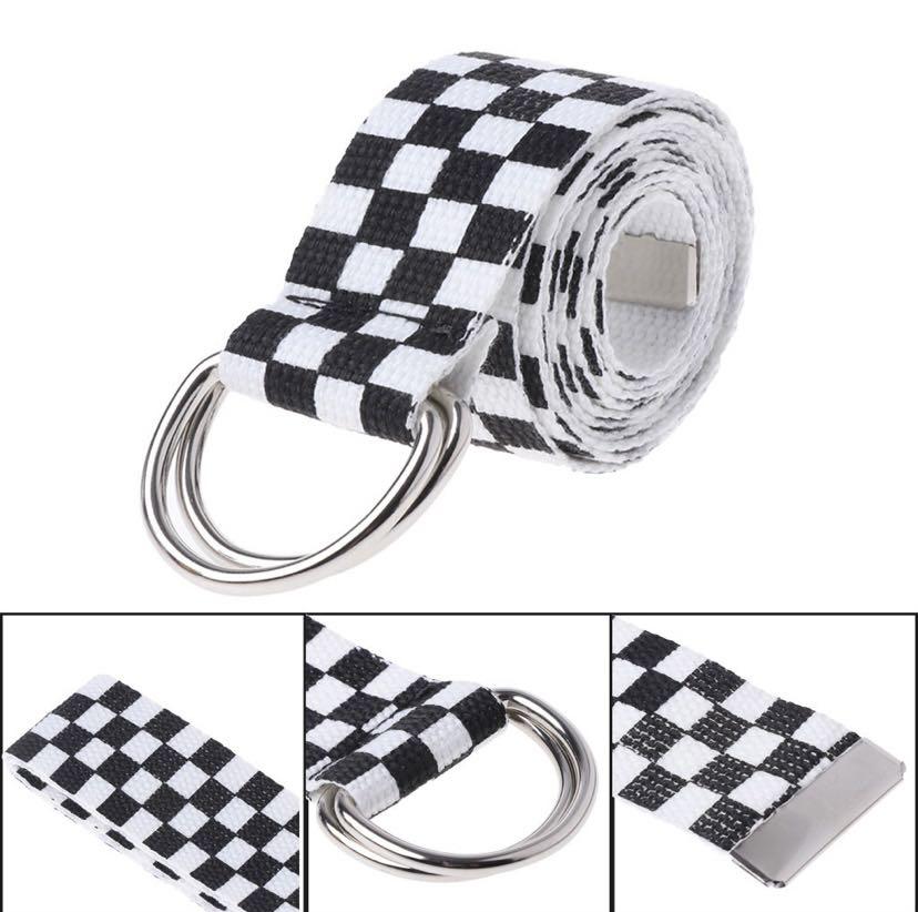 Black White Checkered Belt UNISEX, Women's Fashion, Watches ...