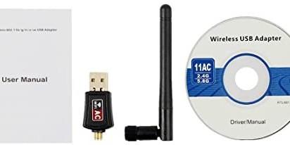 BNIP USB Wireless Adapter 600Mbps Realtek RTL8811CU Chipset With 2 dBi ...